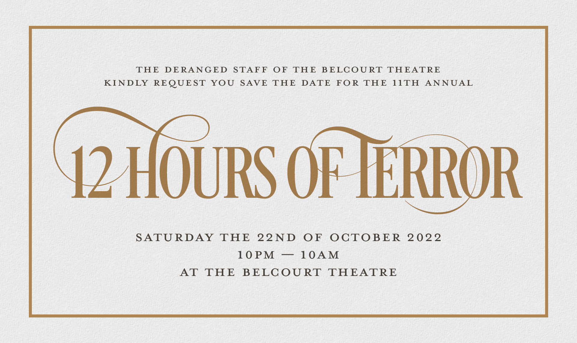 12 Hours of Terror - The Belcourt Theatre